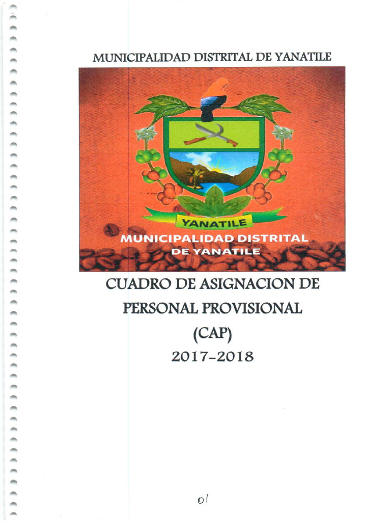 Cuadro Asignacion Personal Muni Yanatile | PDF