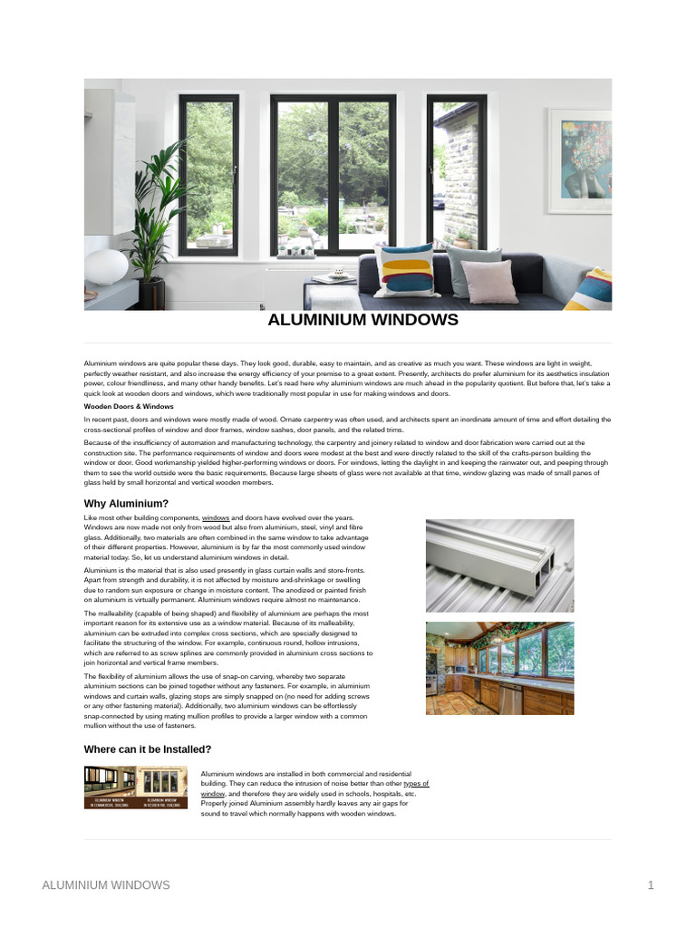 WINDOWS | PDF | Window | Door