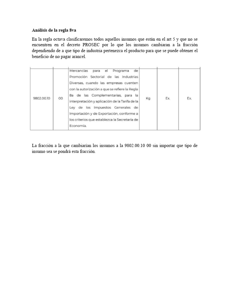 anallisis regla octava | PDF