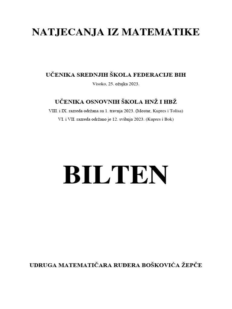 Bilten 2023 | PDF