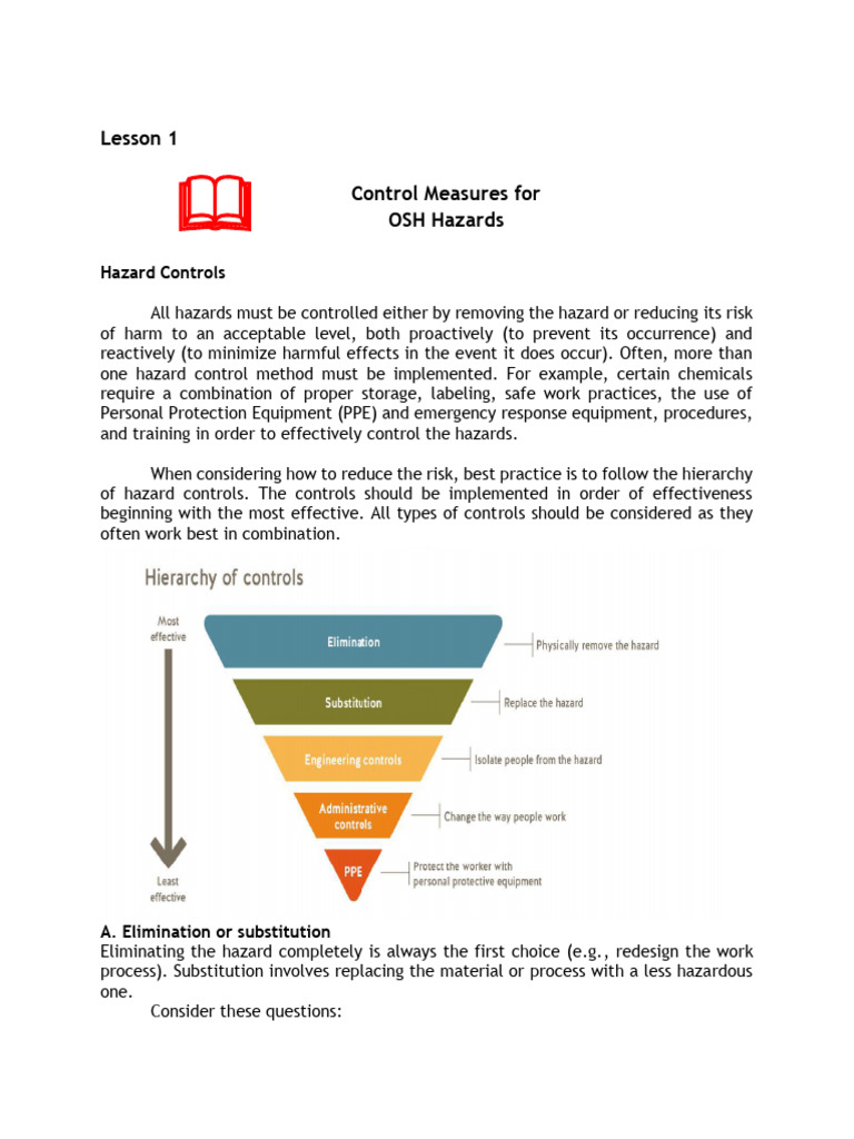 Hazard Control Methods Guide | PDF | Hazards | Occupational Safety And Health