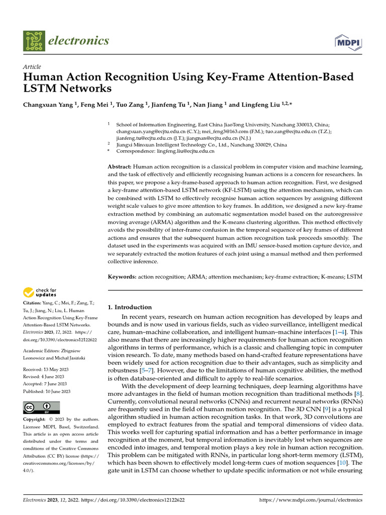 Human Action Recognition Using Key Frame Attention Pdf Deep