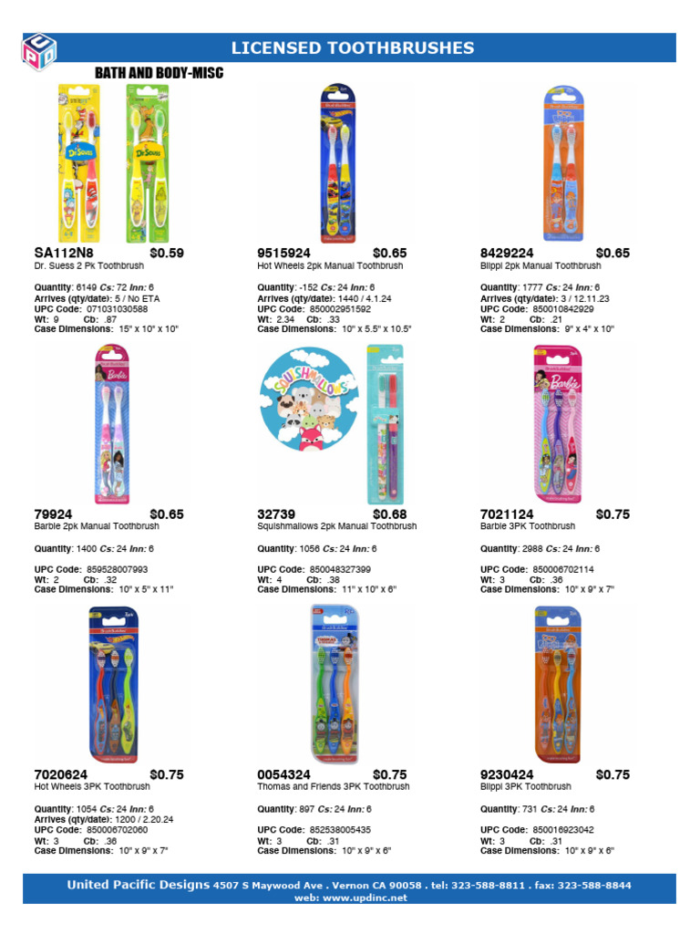Licensed Toothbrushes | PDF | Oral Hygiene | Mouth