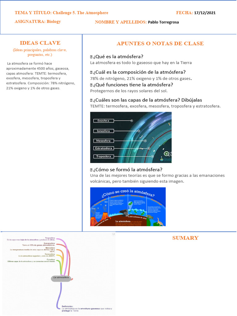Composición y Capas de la Atmósfera | PDF