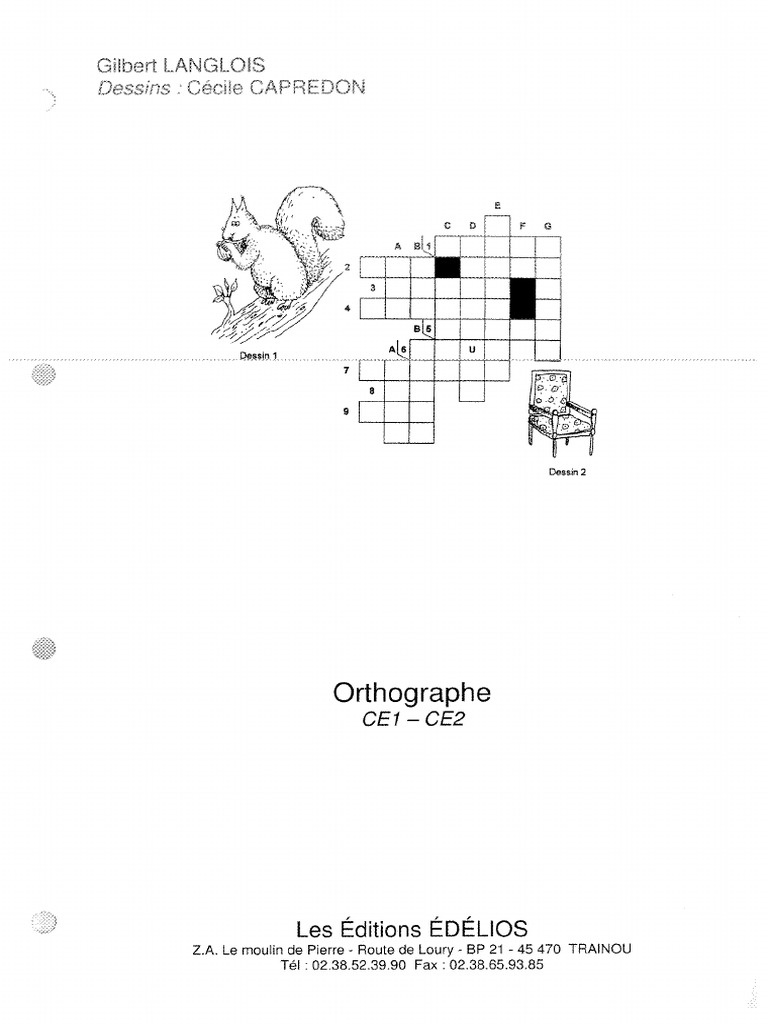EDELIOS - Orthographe CE1 CE2 ZECOL 2008 | PDF