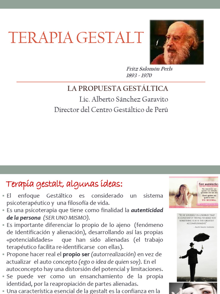 Enfoque Gestáltico Propuesta | PDF | Terapia Gestalt | Psicoterapia