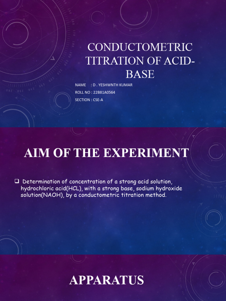 Conductometric Titration Guide | PDF