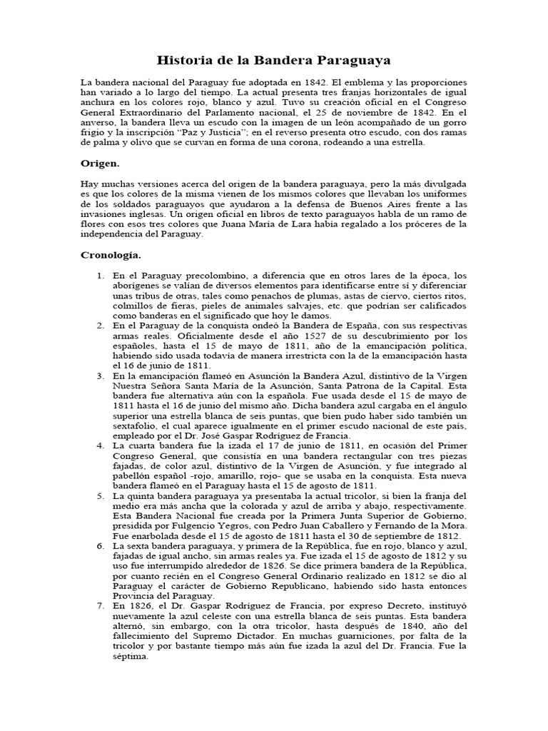 Historia de la bandera | PDF | Bandera | Símbolos nacionales