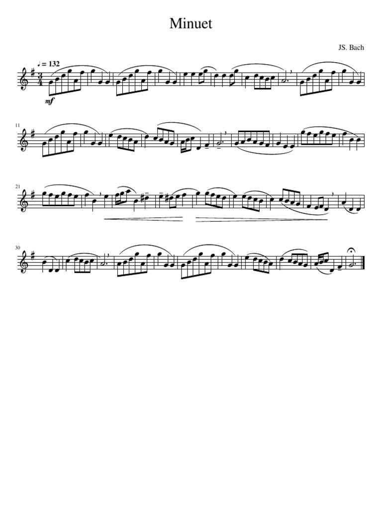 Minuet JS - Bach | PDF