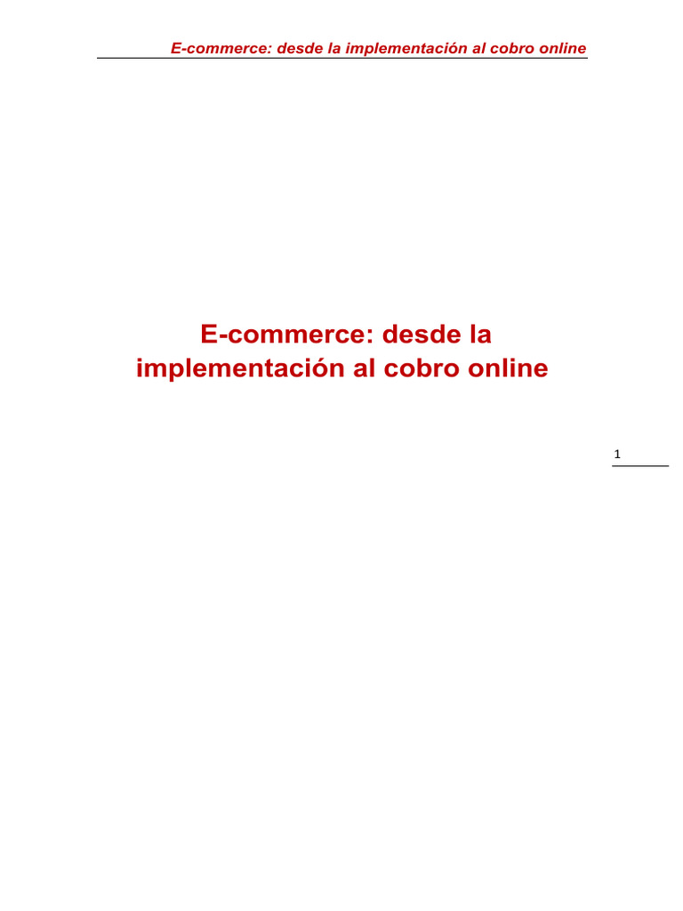 Ecommerce | PDF | Comercio electrónico | Informática