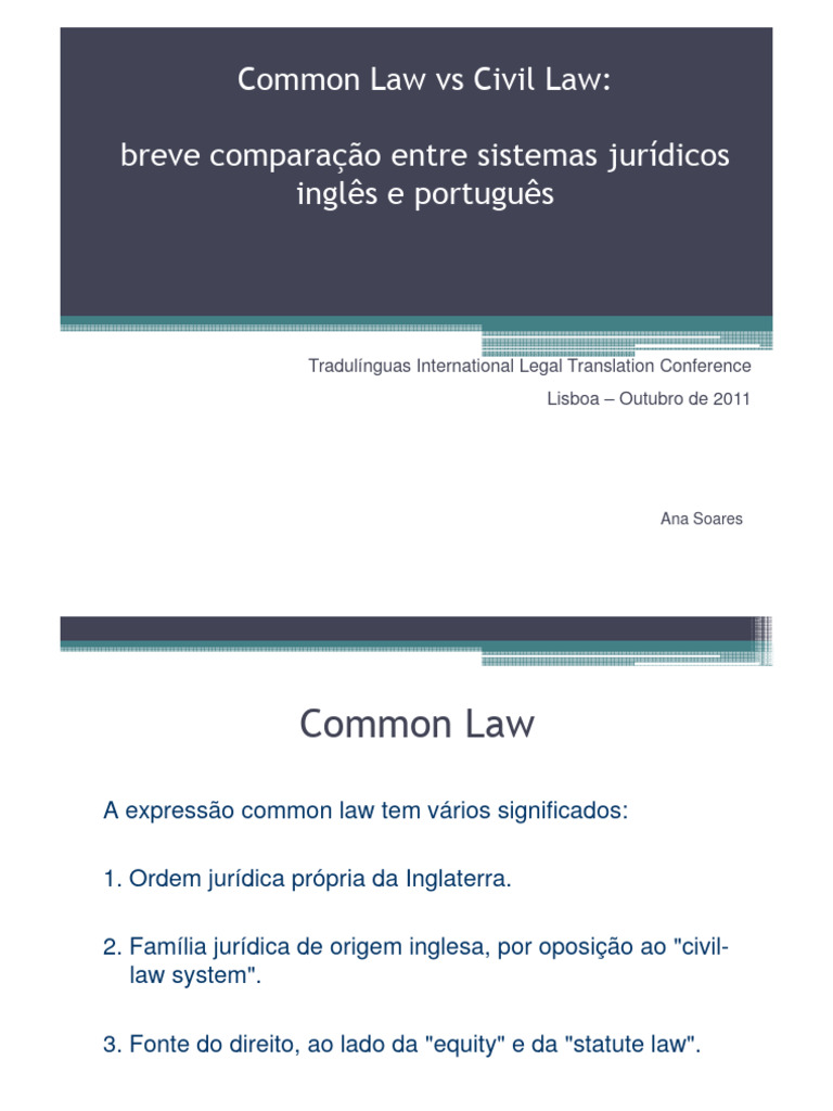 Common Law | PDF | Direito Comum | Fontes do Direito