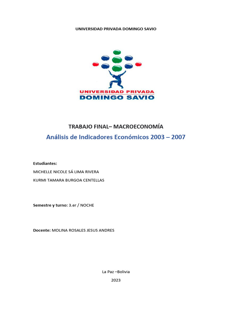 Proyecto Final - Macro | PDF