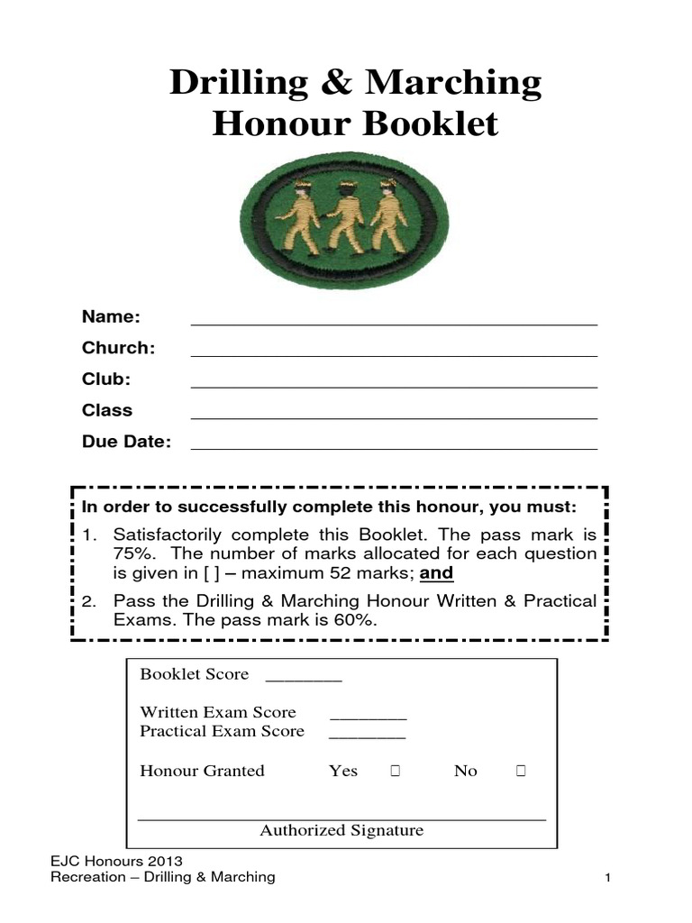 Drilling Marching Booklet | PDF | Military Life | Military