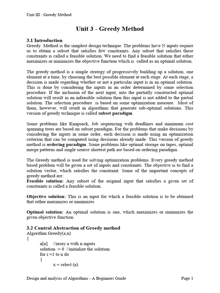 Eedy Method | PDF | Mathematical Optimization | Mathematical Relations