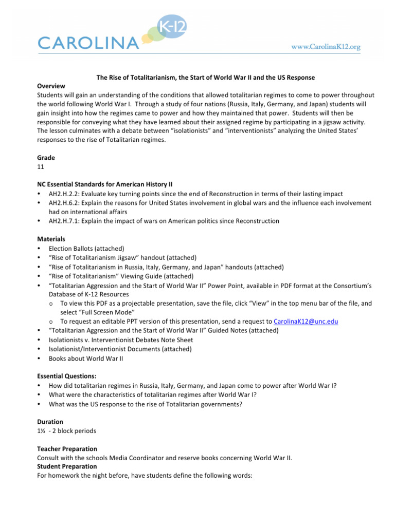 Rise of Totalitarianism 11 | PDF | Communism | Vladimir Lenin