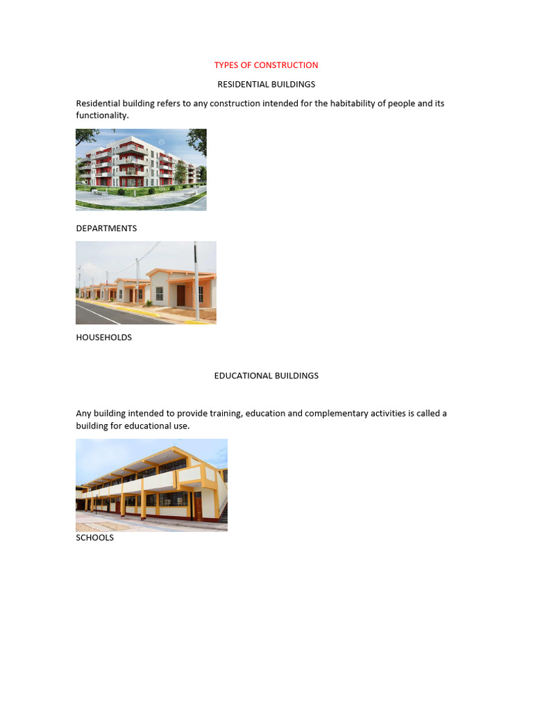 Types of Construction I | PDF