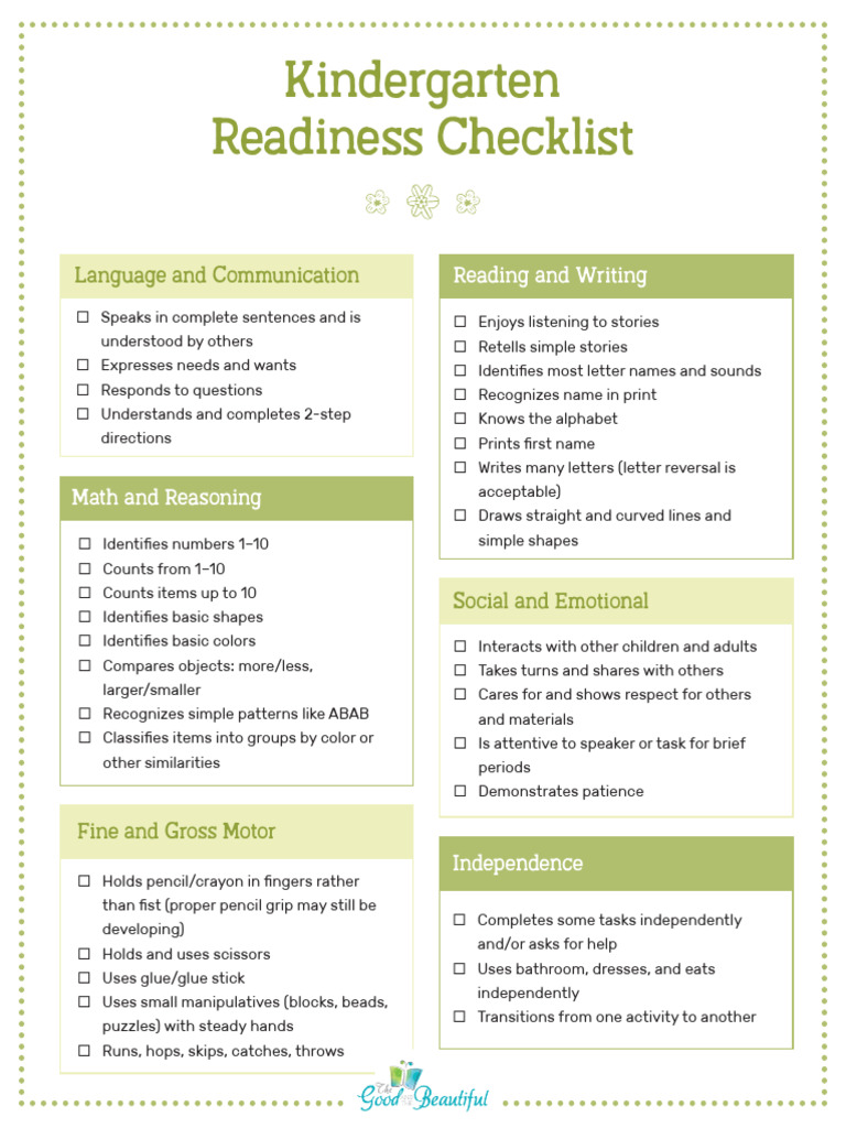 Kindergarten Readiness Final | PDF