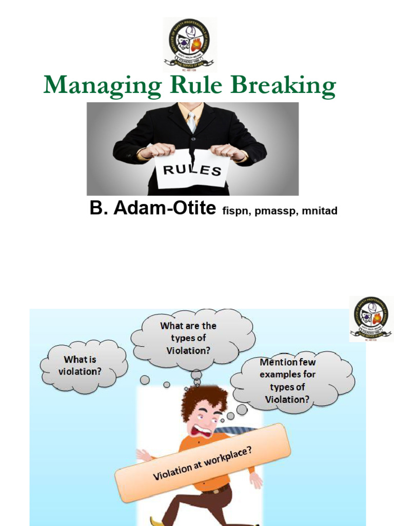 Managing Rule Breaking HSE LEVEL 3 | PDF | Social Psychology | Cognition