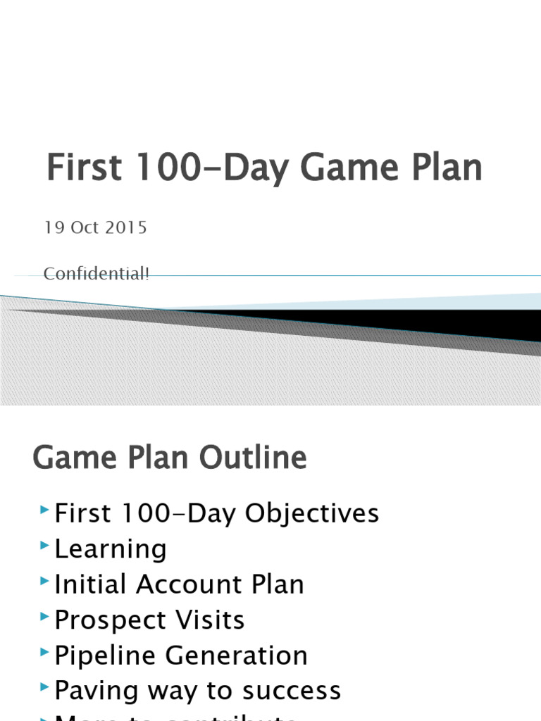 First 100-Day Game Plan - V4 - 15oct2015 | PDF | Sales | Service Level ...