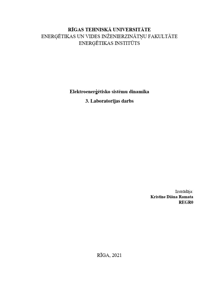 Dinamika - 3.laboratorijas Darbs | PDF