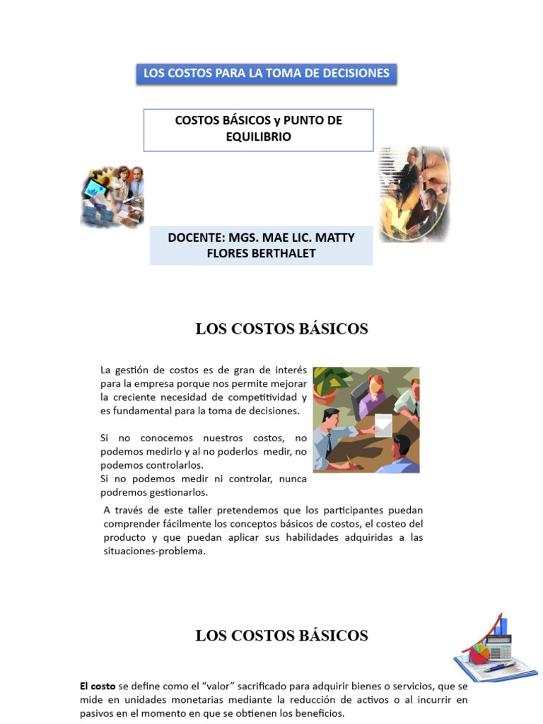 Costos Básicos - Repaso | Descargar gratis PDF | Negocios económicos