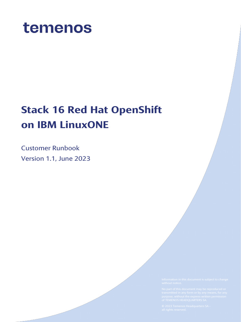 R23 Stack16 Transact OpenShift LinuxONE Runbook Customer | PDF | Command Line Interface | Databases