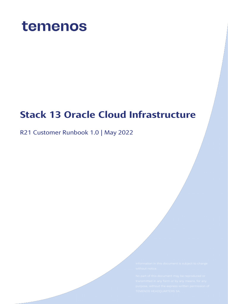 Stack 13 R21 Customer Runbook | Download Free PDF | Cloud Computing | Command Line Interface