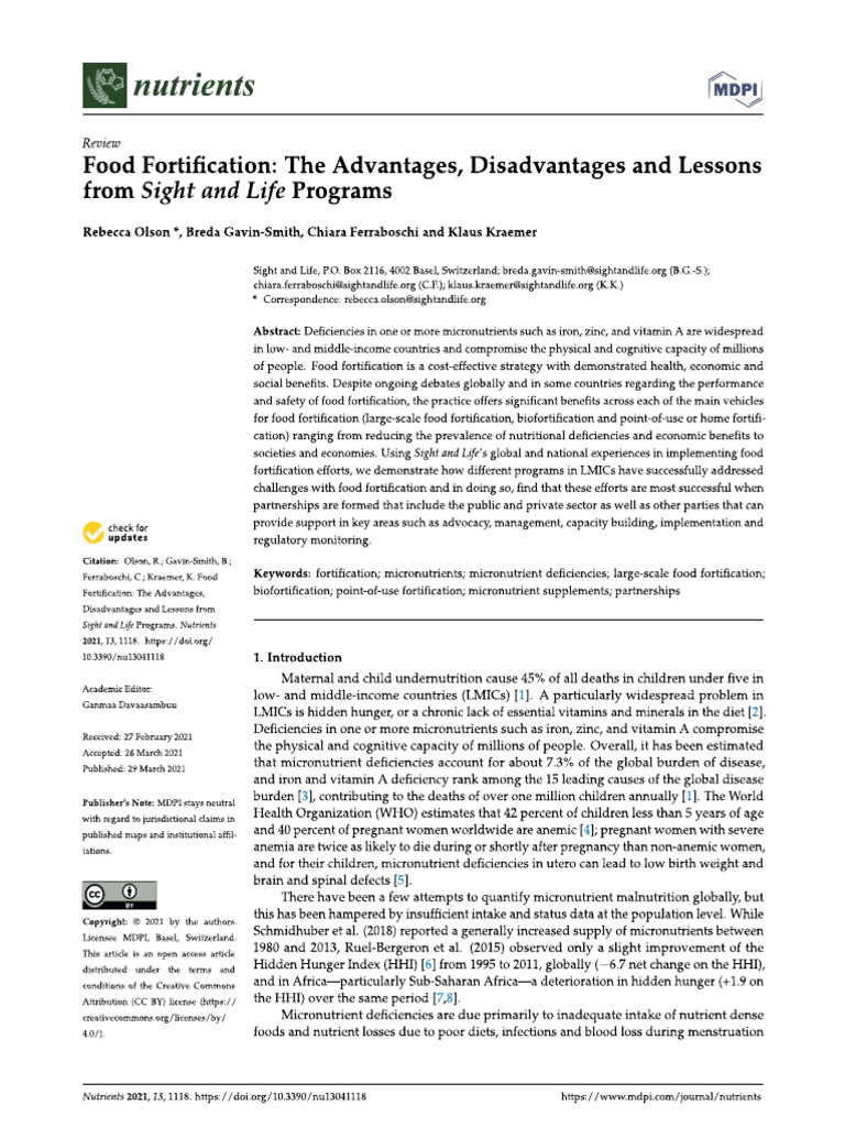 Food Fortification 1 | PDF