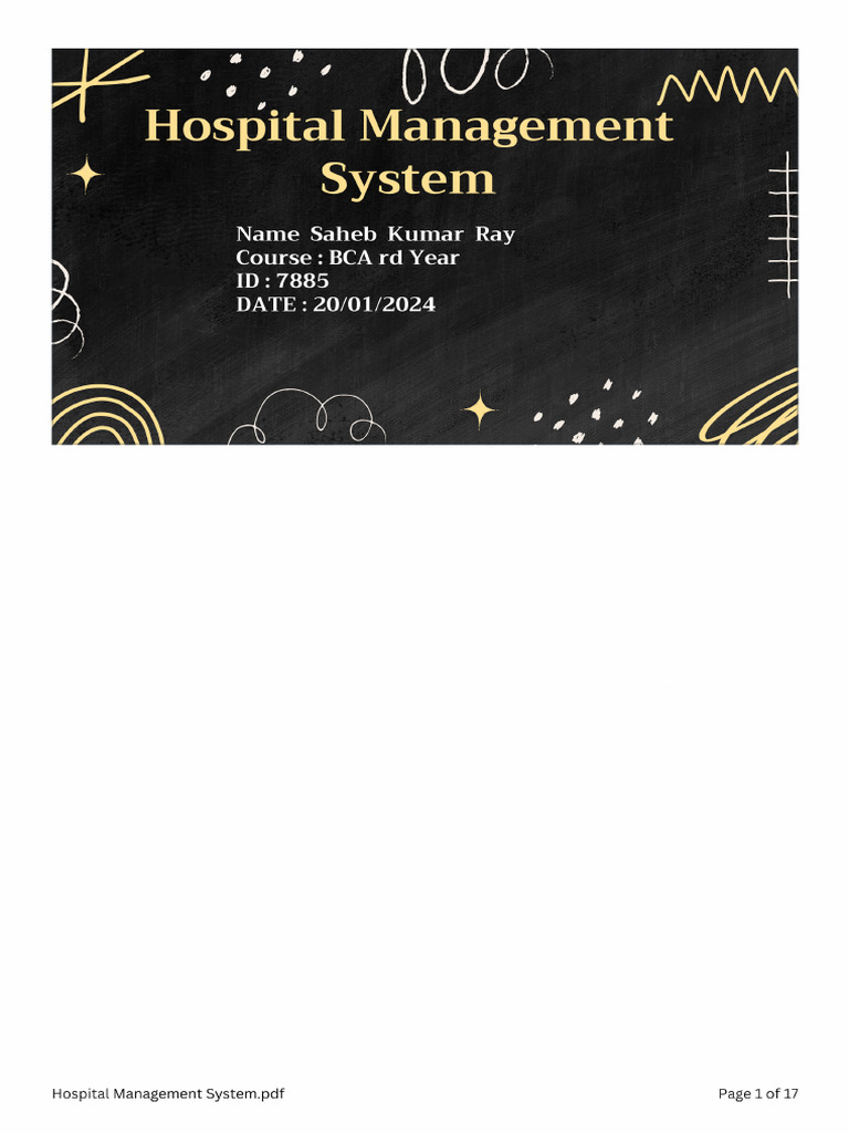 Hospital Management System PDF | PDF