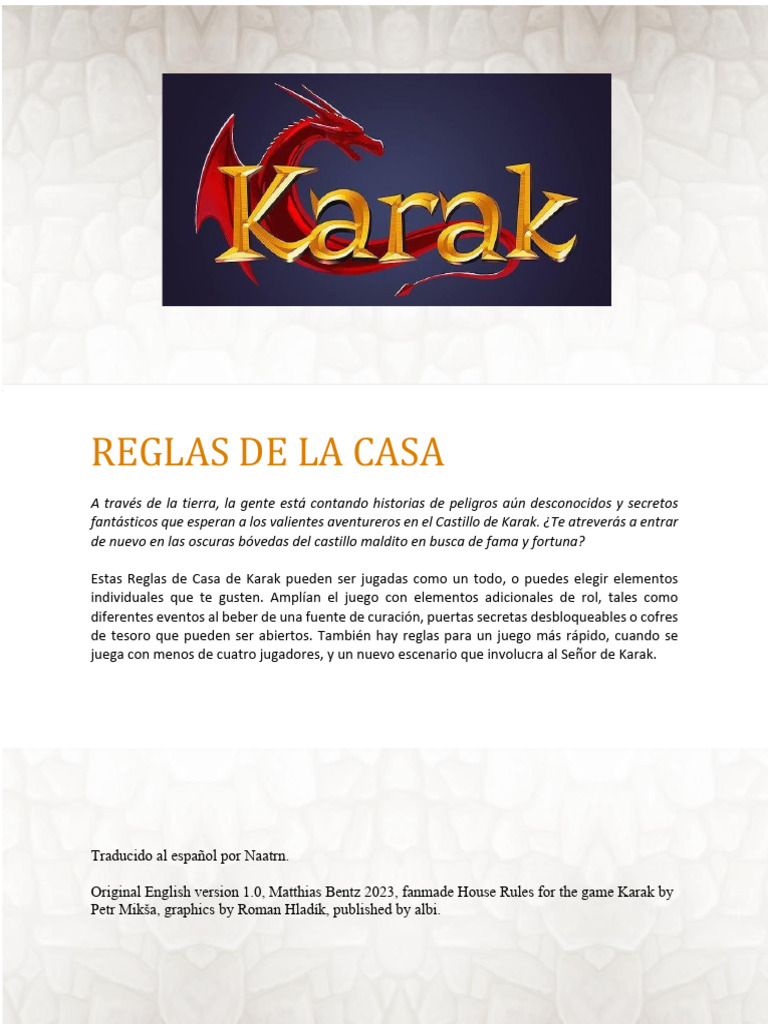 Karak Reglas de Casa | PDF | Alquimia