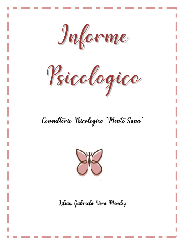 Informe Psicologico | Descargar gratis PDF | Conceptos psicologicos | Ciencias del comportamiento