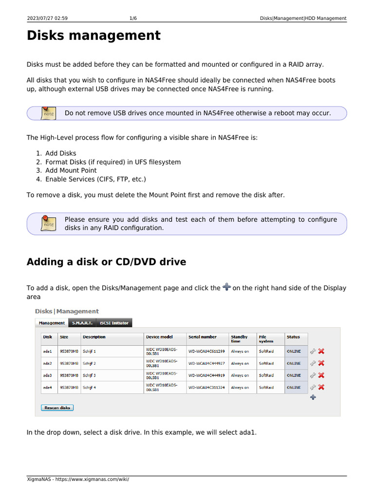 Disks - Management - HDD - Management Xigmas | PDF | File System | Hard Disk Drive