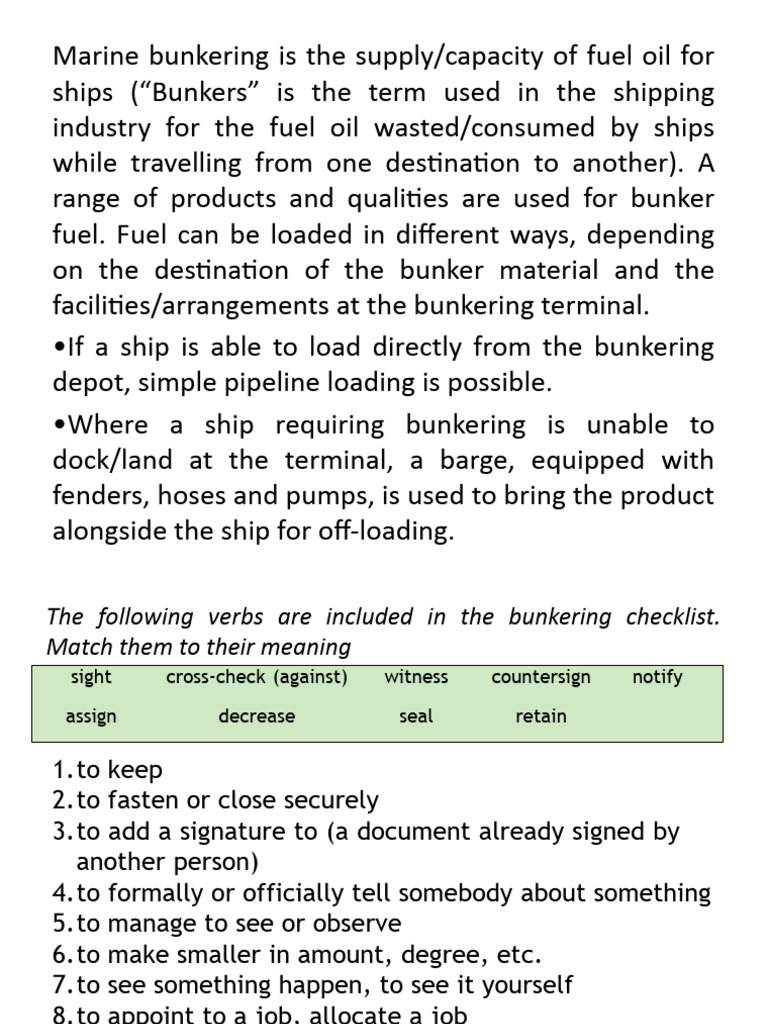 Bunkering PT 2 | PDF | Ships