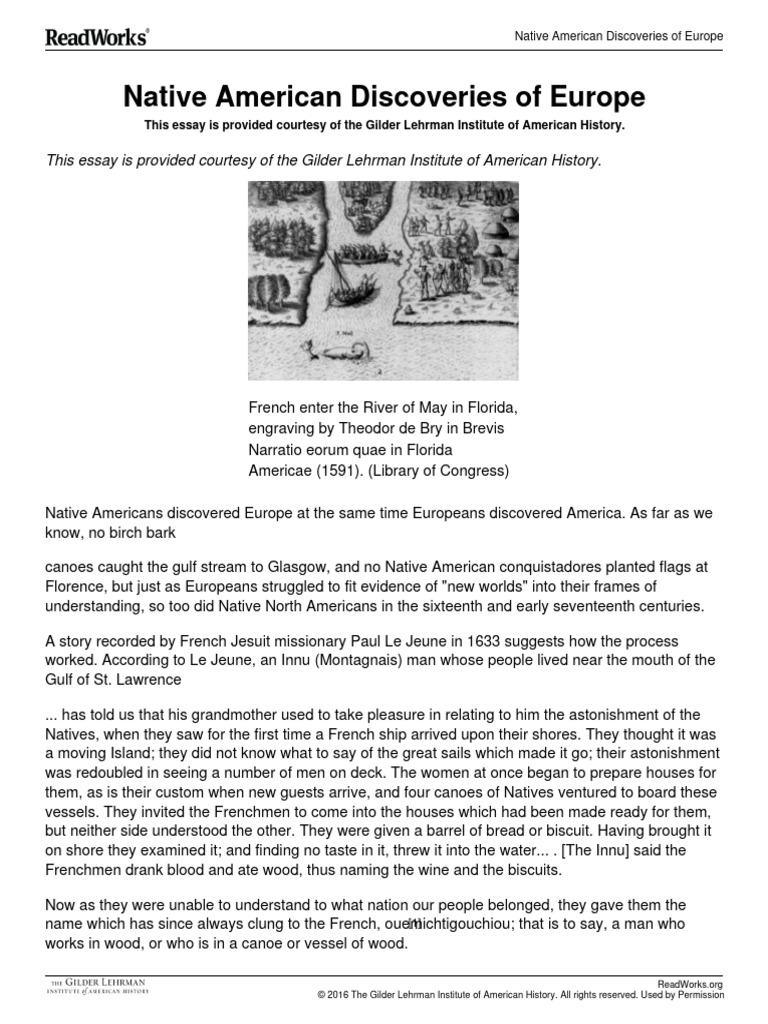 Native American Encounters with Europe | PDF | Fur Trade | Native ...