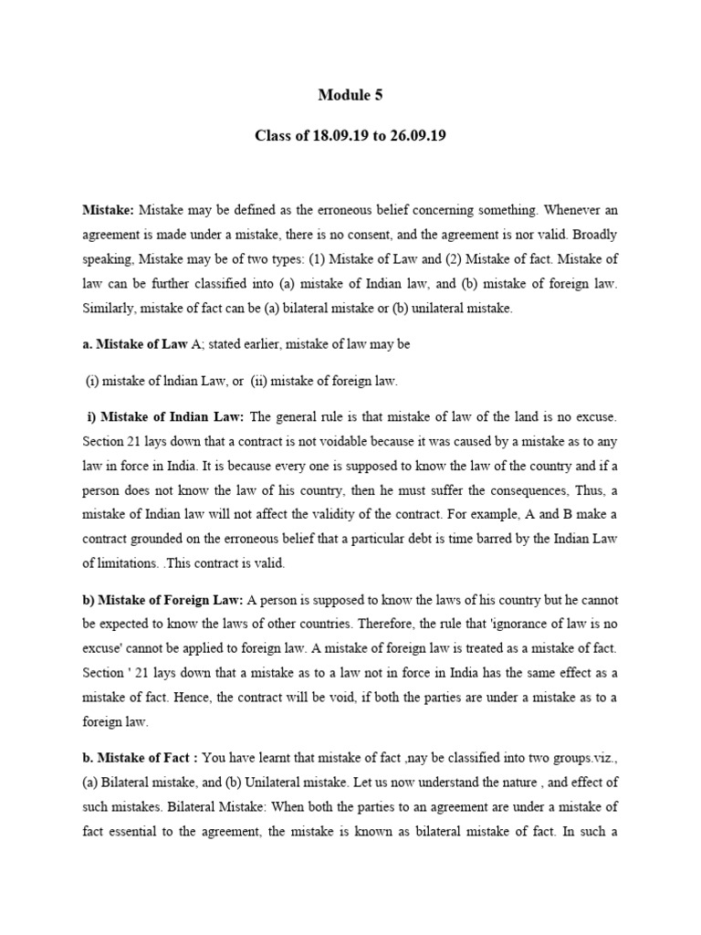 Module 5 - Class of 18.09.2019 To 26.09.19 | PDF | Consideration | Gambling