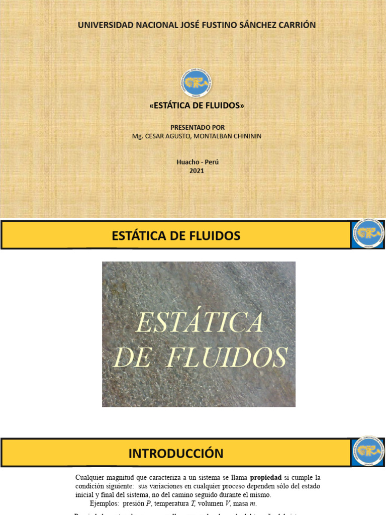 Estatica de Fluidos | PDF | Gases | Presión