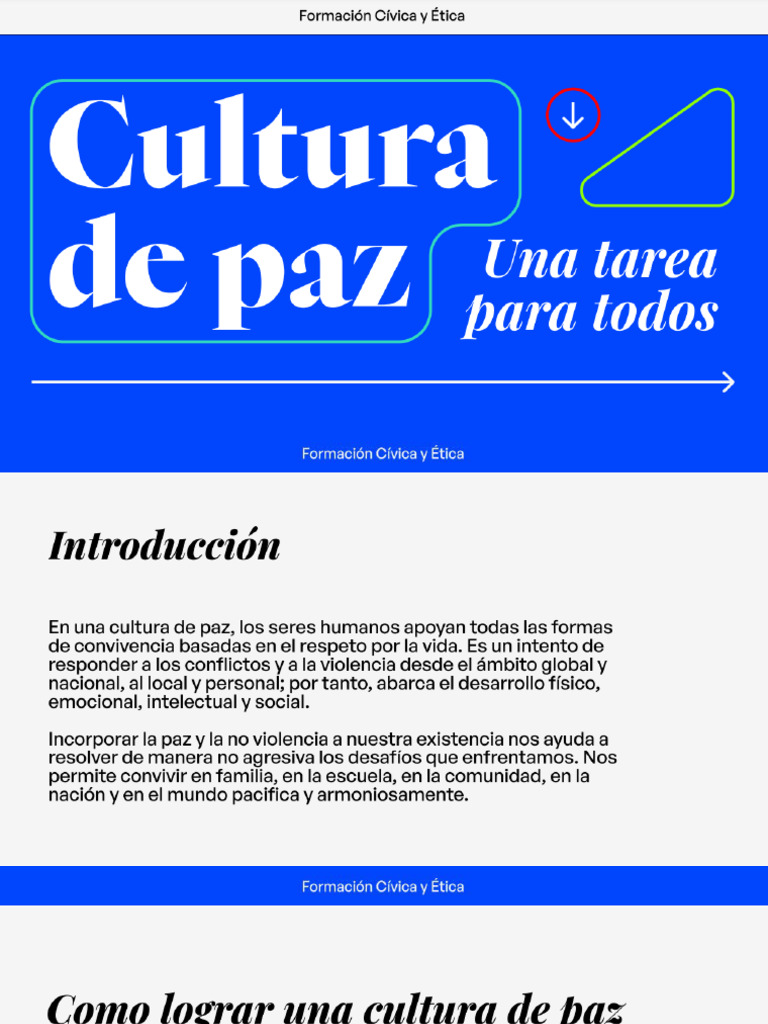 Cultura De Paz Pdf