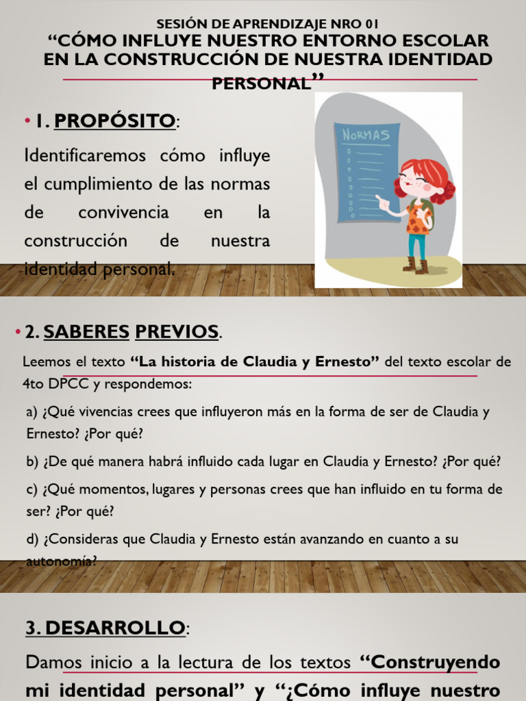 DPCC CUARTO UNIDAD 01 ACT01 - CONSTRUCCIÓN AUTONOMA DE MI IDENTIDAD Mod | PDF