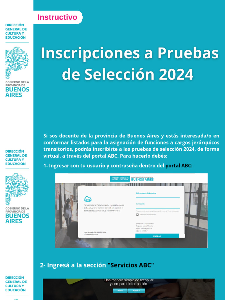 Instructivo Pruebas de Seleccion 2024 | PDF | Informática