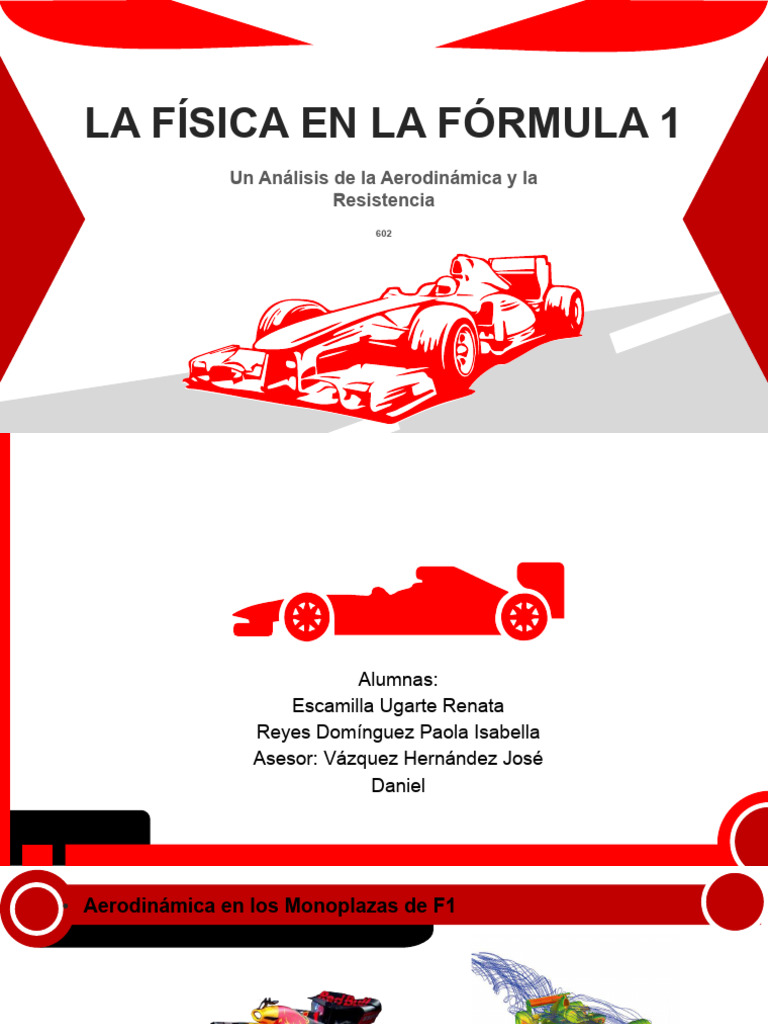 LA FÍSICA EN LA FÓRMULA 1 | PDF | Arrastrar (Física) | Aerodinámica