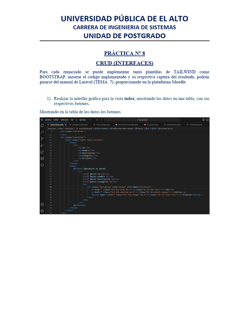 Practica 8 Crud (Interfaces) | PDF