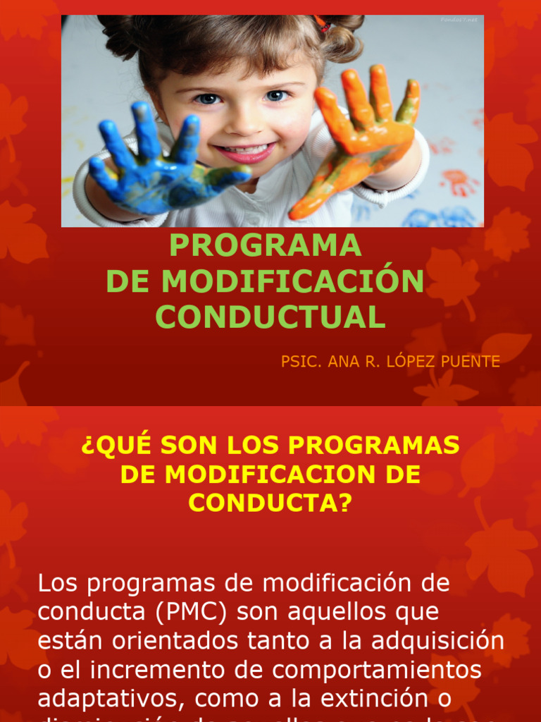 Programa de Modificación Conductual Infantil | PDF | Comportamiento ...