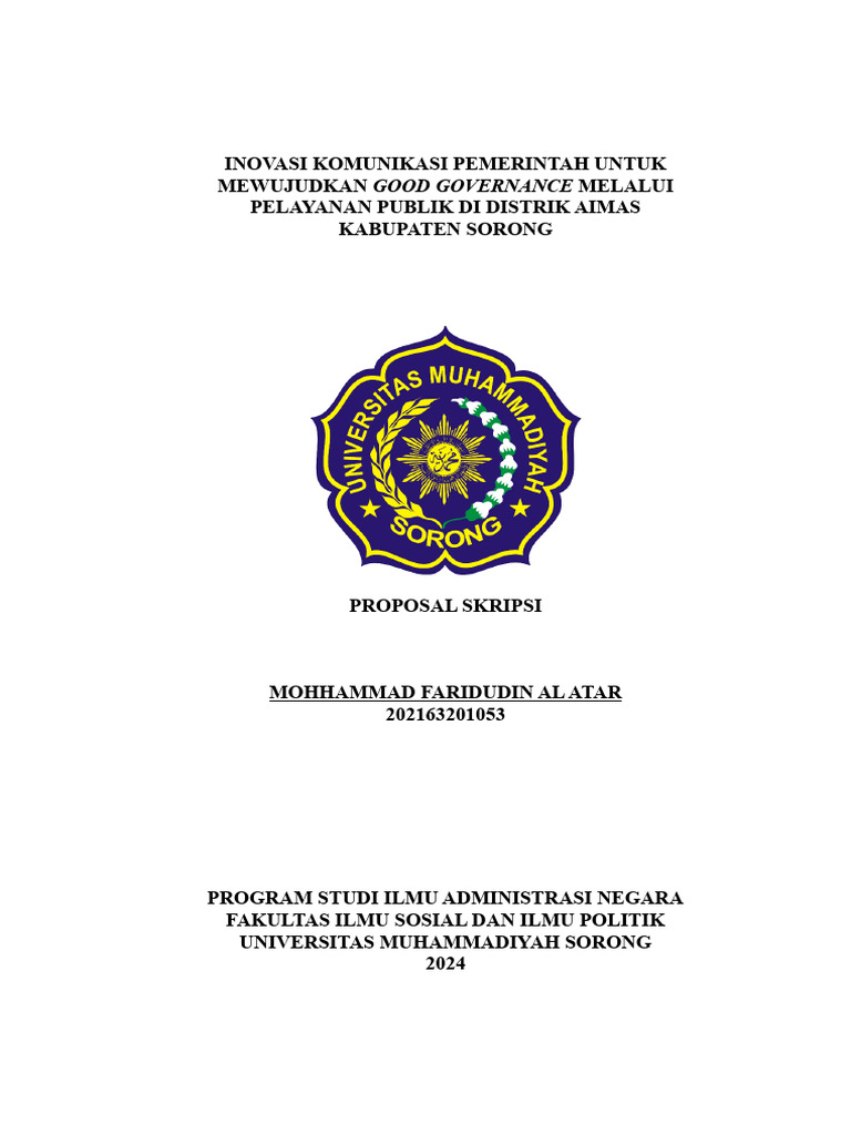 Bismillah Proposal Skripsi - 030547 | PDF