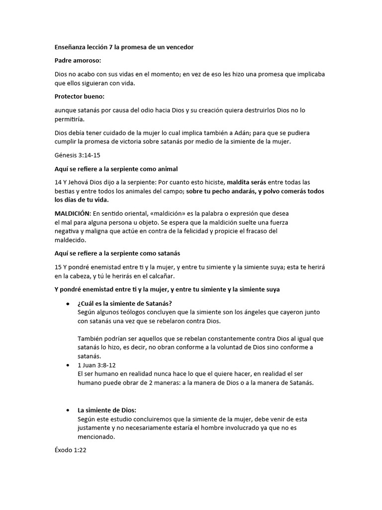 Enseñanza Lección 7 La Promesa de Un Vencedor | PDF | Jesús | David