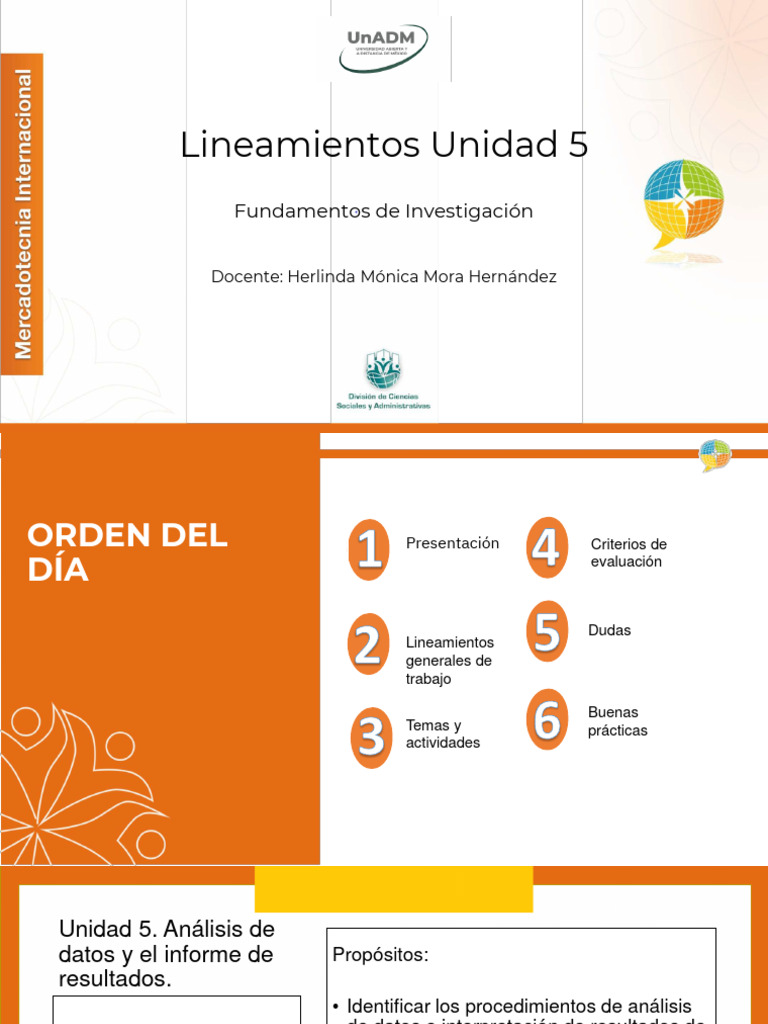 Presentación Lineamientos U5 | PDF | Estadísticas | Evaluación