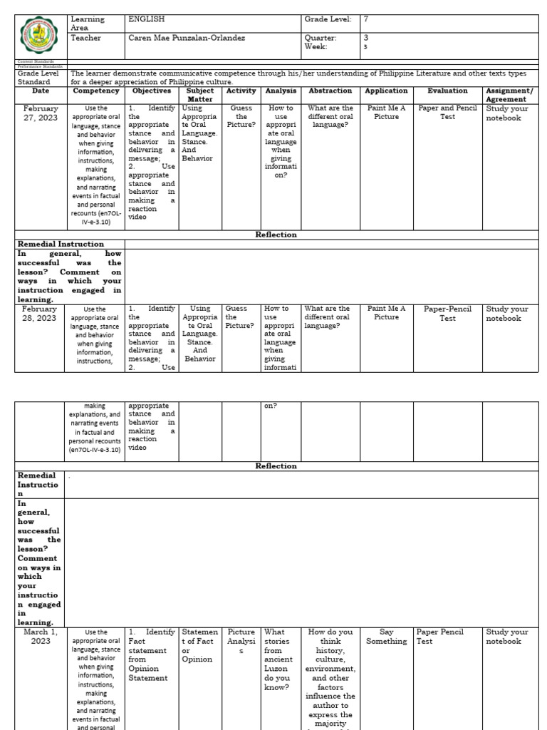 Q3 Week 3 | PDF | Learning | Cognitive Science