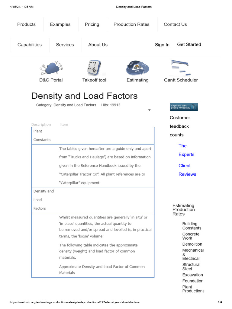 Density and Load Factors | PDF | Density | Soil