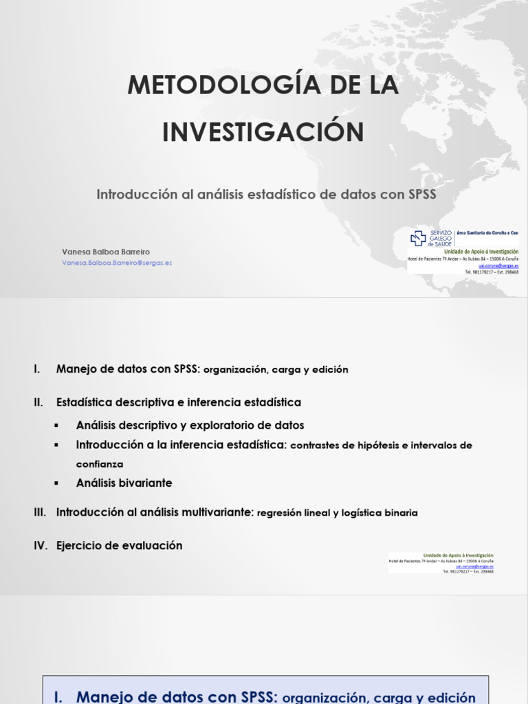 Balboa - Metodología de La Investigación. Introducción Al Análisis Estadístico de Datos Con SPSS ...