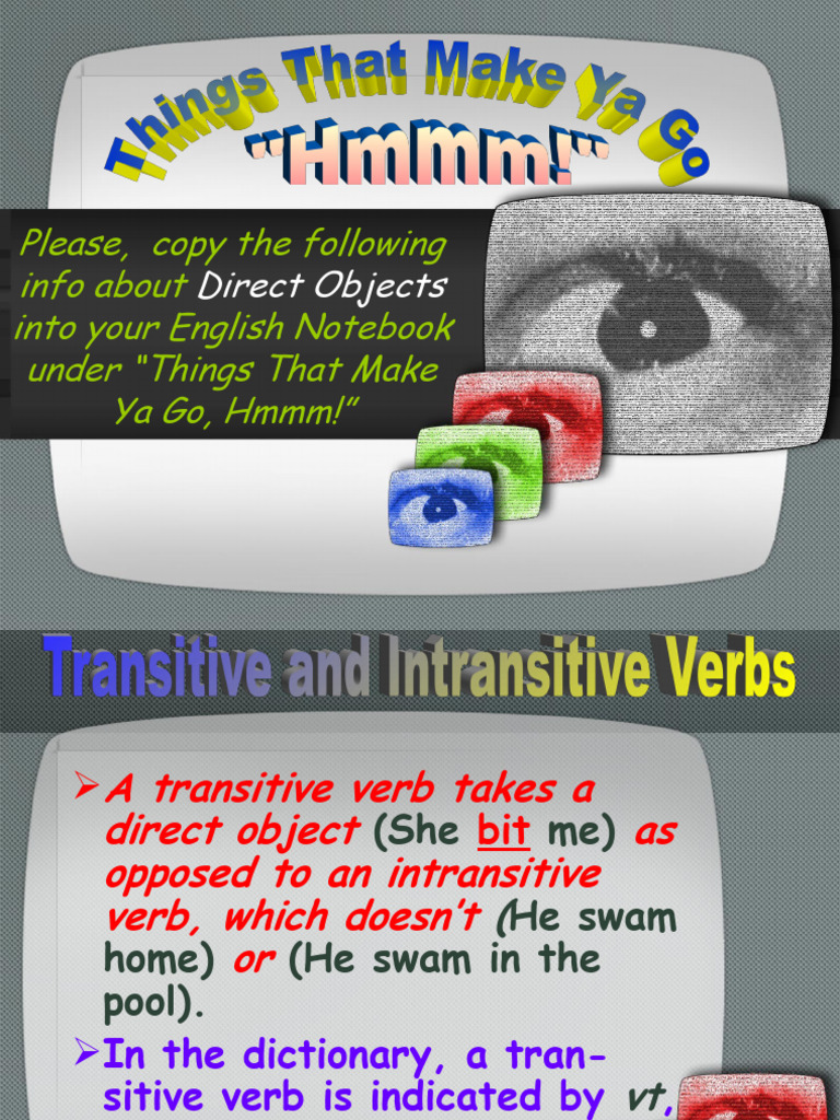 Direct Obects and Indirect Objects - Web Page Version | PDF | Verb | Object (Grammar)