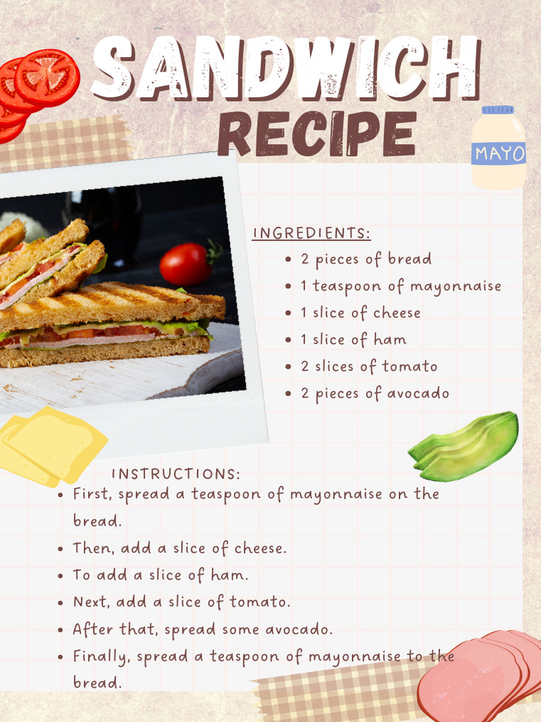 Easy Step-by-Step Sandwich Recipe | PDF